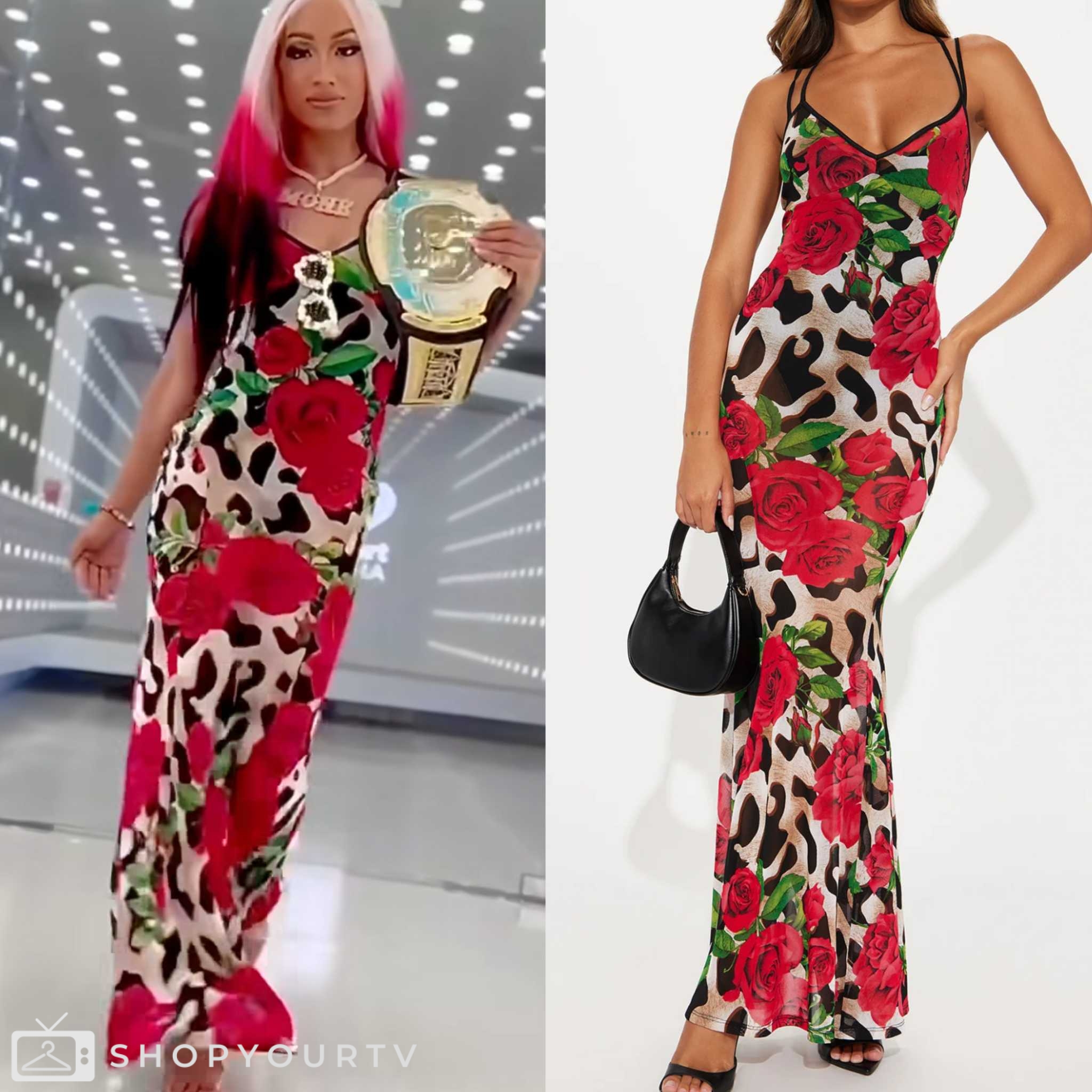 AEW Dynamite June 2024: Mercedes' Leopard Floral Dress | Shop Your TV
