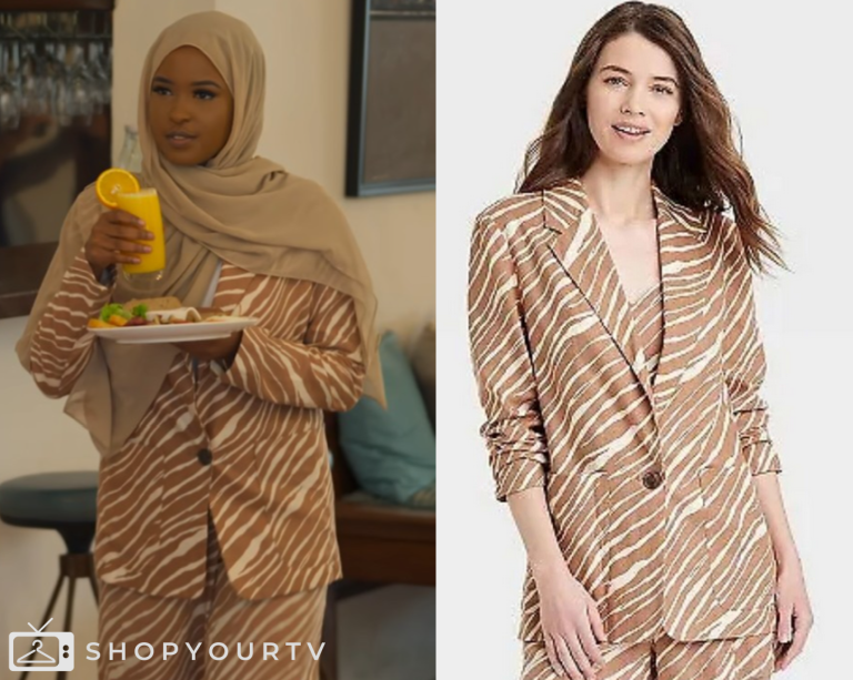 The Mole: Season 2 Episode 8 Muna's Zebra Blazer | Shop Your TV