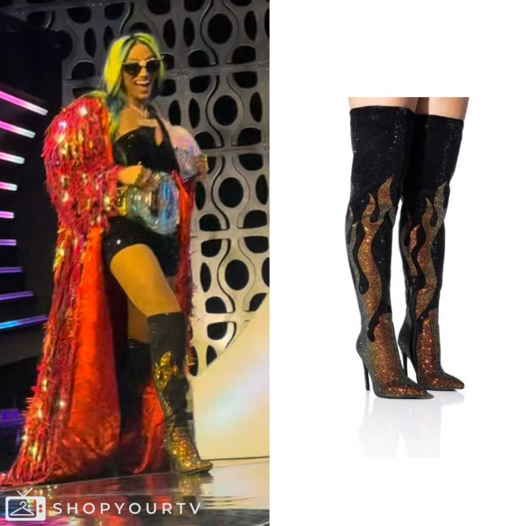 AEW Dynamite July 2024: Mercedes' Sequin Flame Boot | Shop Your TV