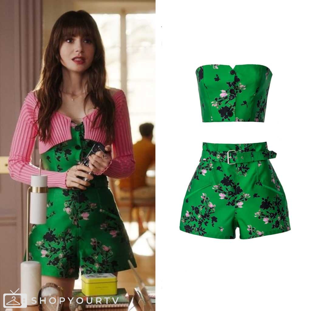 Emily in Paris: Season 4 Emily’s Green Floral Top | Shop Your TV