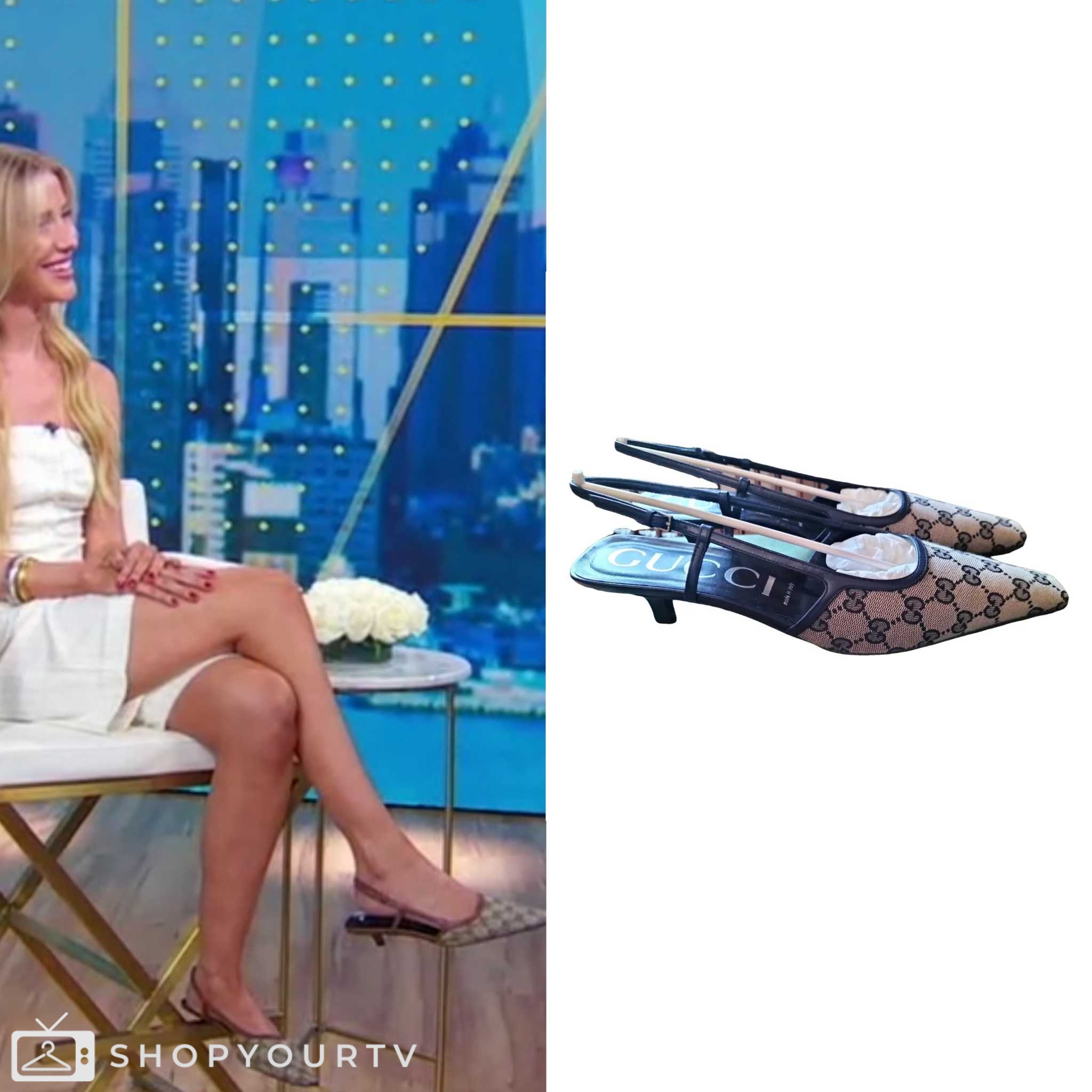 Good Morning America: July 2024 Gabby Bryan's Brown Logo Pumps | Shop ...