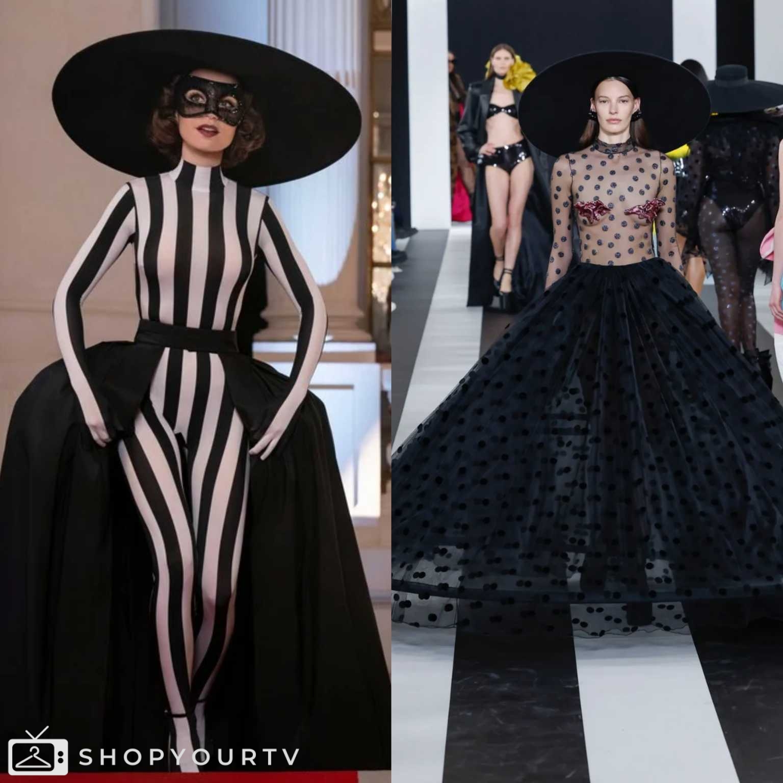 Emily in Paris: Season 4 Emily’s Black Capeline Hat | Shop Your TV