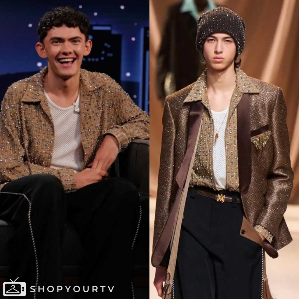 Jimmy Kimmel Live: June 2024 Joe Locke’s Embellished Shirt | Shop Your TV