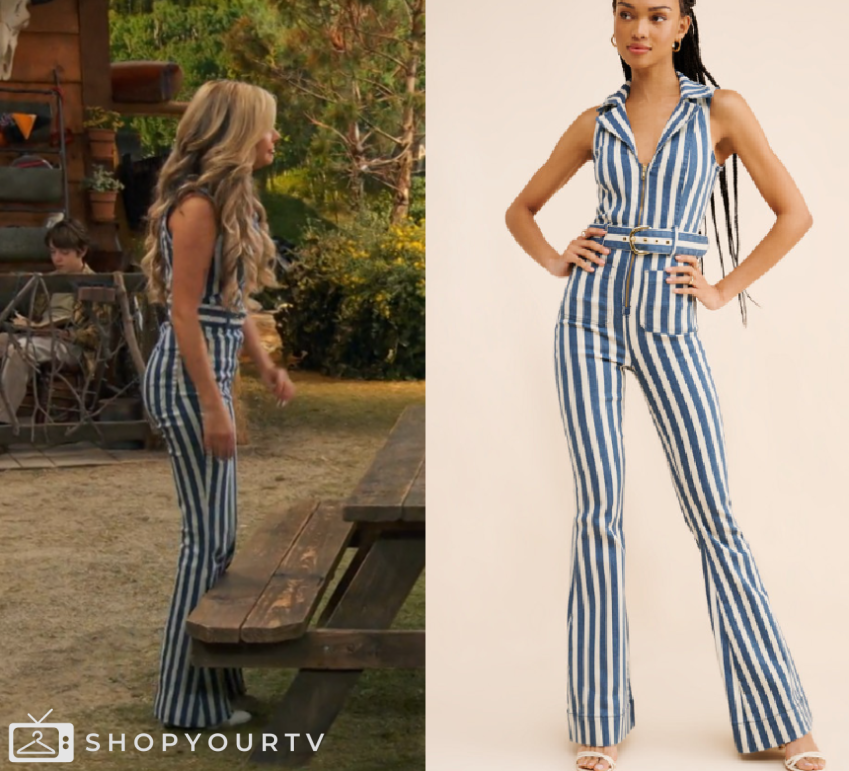 Bunk'd: Season 7 Episode 14 Destiny's Striped Jumpsuit | Shop Your TV
