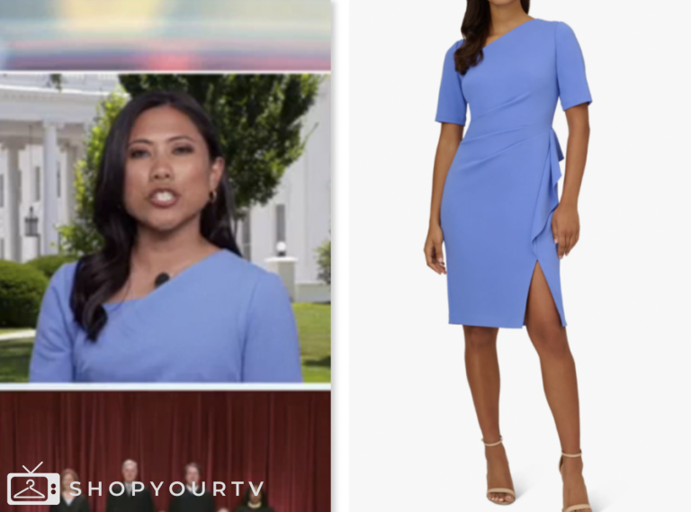 Outnumbered: July 2024 Madeleine Rivera's Periwinkle Blue Asymmetric ...