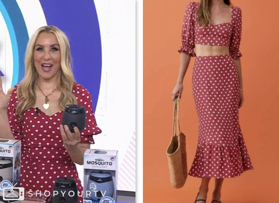 The Today Show: July 2024 Chassie Post's Red Polka Dot Top and Skirt ...