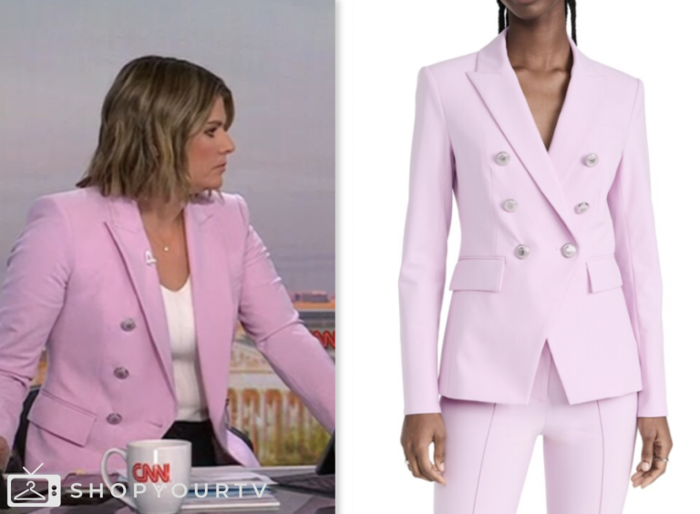 CNN This Morning: July 2024 Kasie Hunt's Light Blue Double Breasted ...