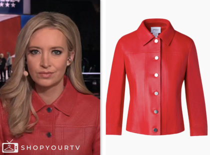 Outnumbered: July 2024 Kayleigh McEnany's Red Leather Jacket | Shop Your TV
