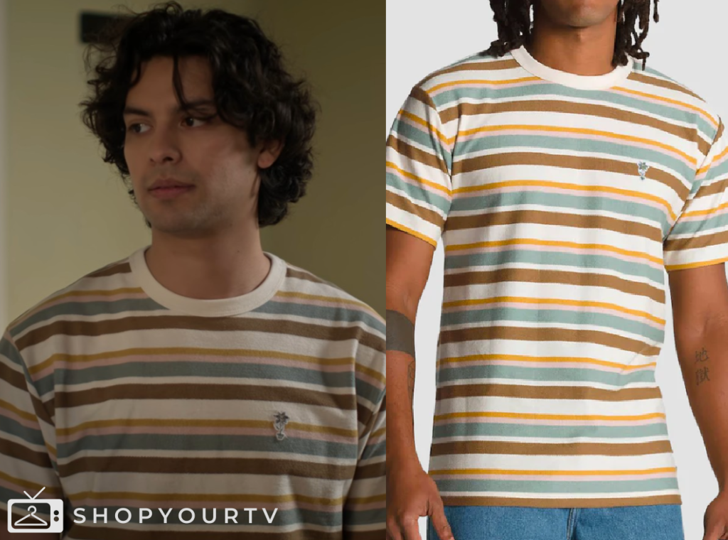 Cobra Kai: Season 6 Episode 5 Miguel's Striped TEe | Shop Your TV