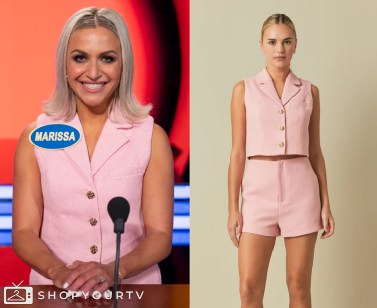 Celebrity Family Feud: Season 11 Episode 3 Marissa's Pink Tweed Vest ...