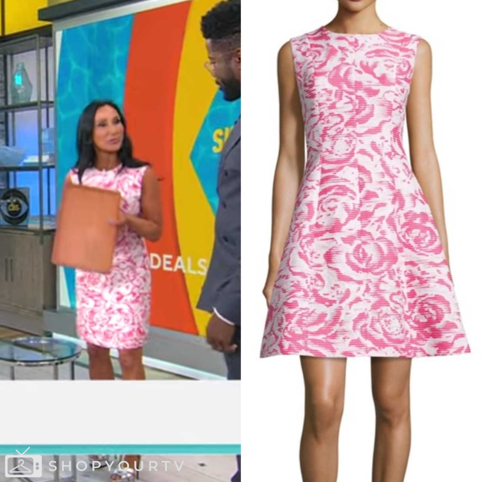 CBS Mornings: July 2024 Elizabeth Werner’s Pink Floral Print Dress ...