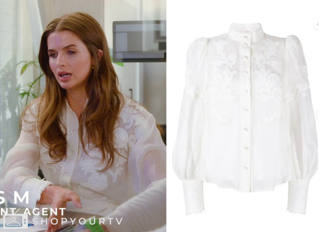 Owning Manhattan: Season 1 Episode 4 Jess's White Lace Blouse | Shop ...