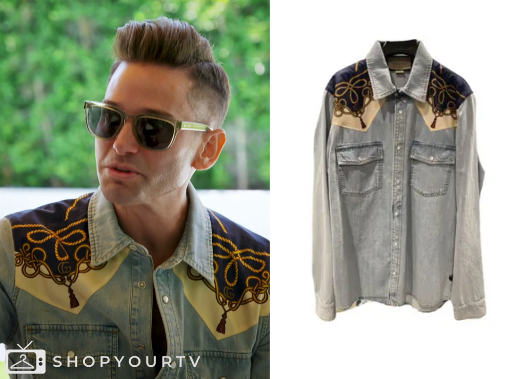 Million Dollar Listing LA: Season 15 Episode 2 Josh Flagg's Denim Shirt ...