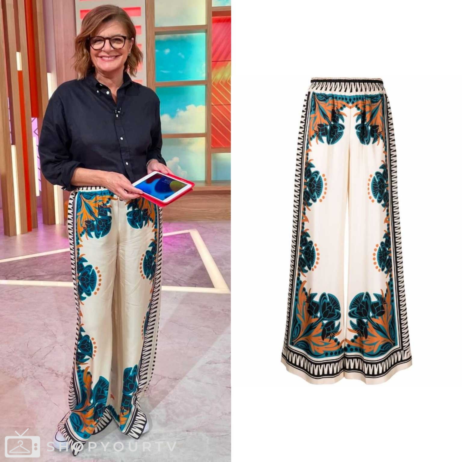 Julia: July 2024 Julia’s Printed Wide Leg Trousers | Shop Your TV