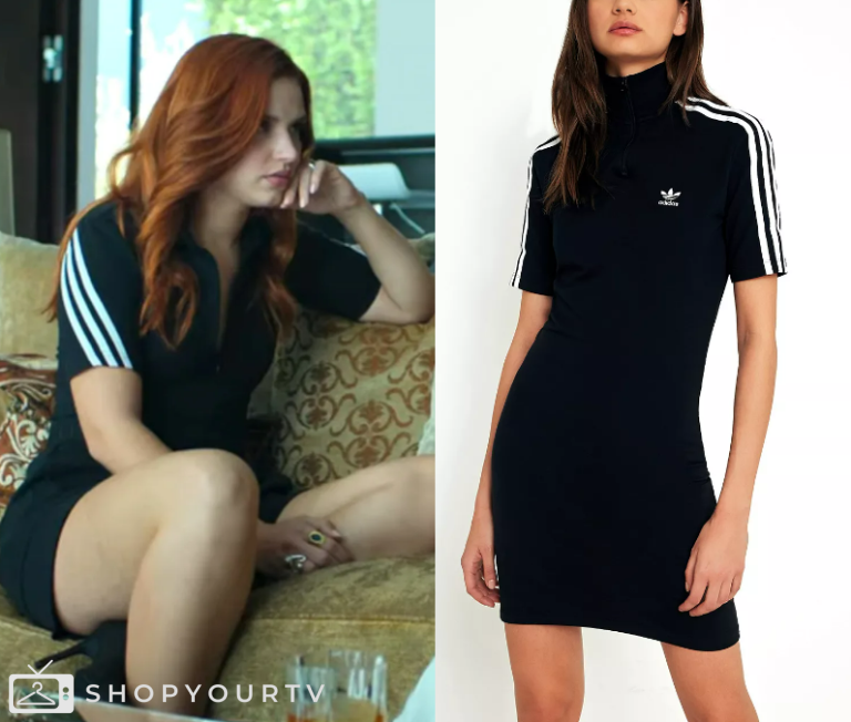 Elite: Season 8 Episode 4 Chloe's Black Stripe Adidas Mini Dress | Shop ...