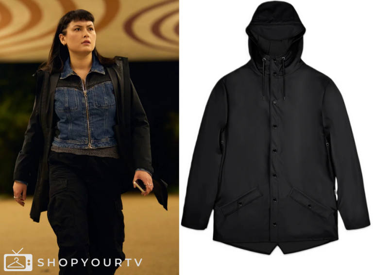 Red Eye: Season 1 Episode 1/2/3/4/5 Jess Li's Black Rain Jacket | Shop ...