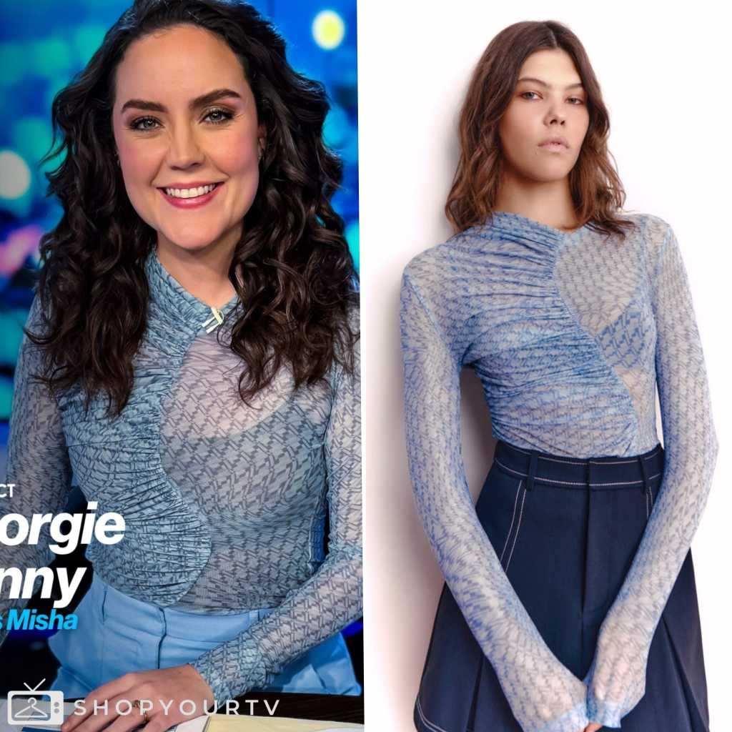 The Project: July 2024 Georgie Tunny’s Blue Printed Top | Shop Your TV