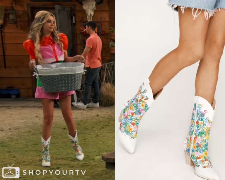 Bunk'd: Season 7 Episode 18 Destiny's Floral Western Boots | Shop Your TV
