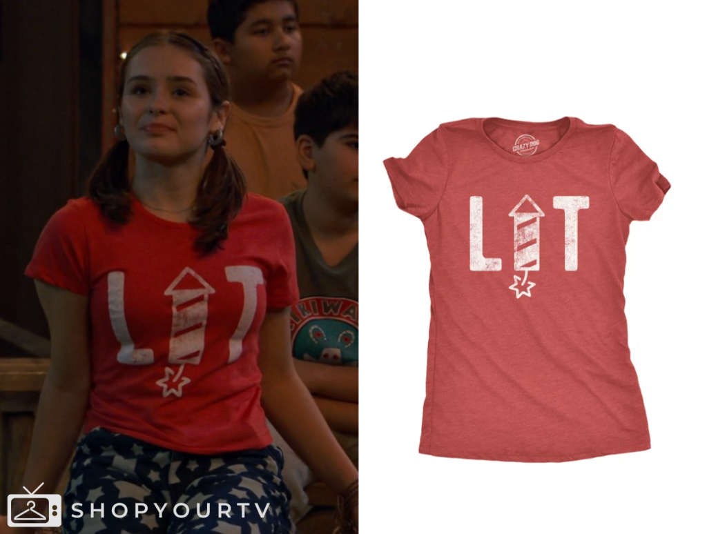 Bunkd: Season 7 Episode 17 Lit Red Tee | Shop Your TV