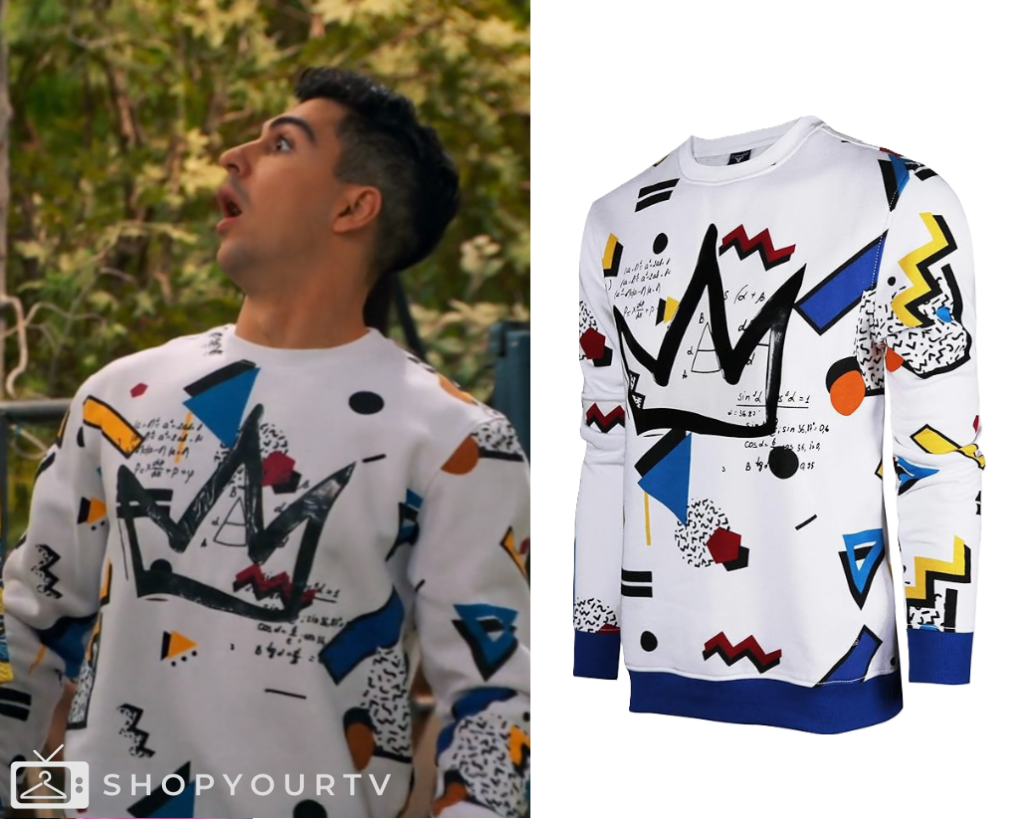 Bunkd: Season 7 Episode 17 Parker's Crown Printed Sweater | Shop Your TV