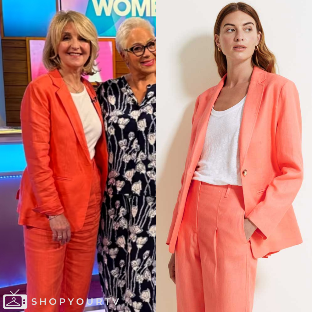 Loose Women: July 2024 Kaye's Orange Linen Blazer | Shop Your TV