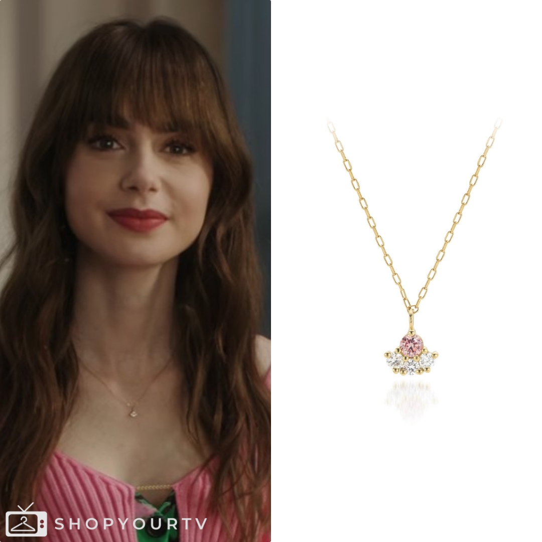 Emily in Paris: Season 4 Episode 1 Emily’s Yellow Gold Necklace with a ...