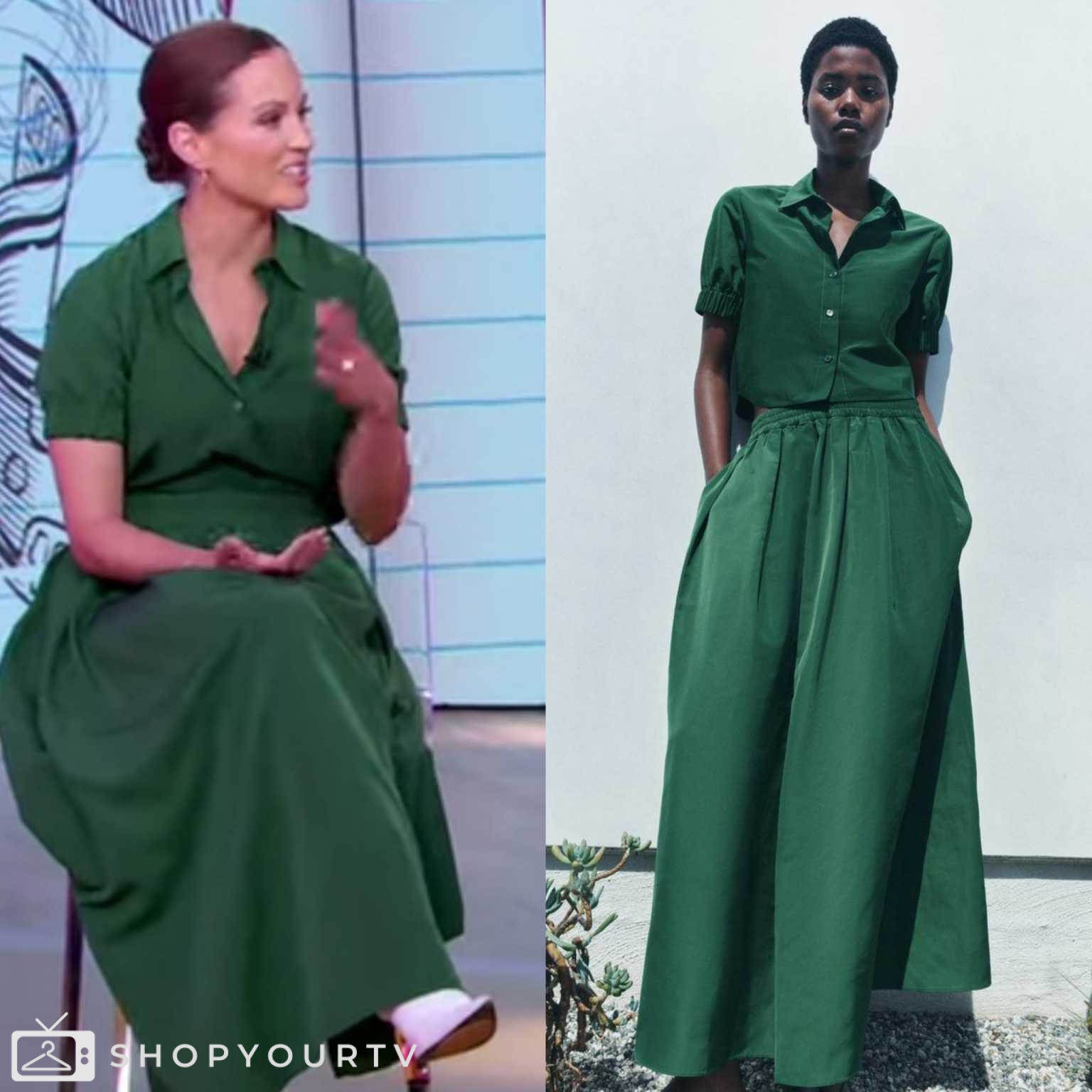 Good Morning America: August 2024 Carli’s Green Midi Skirt | Shop Your TV
