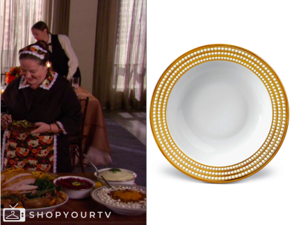 Gossip Girl: Season 6 Episode 8 White and Gold Rimmed Bowl | Shop Your TV