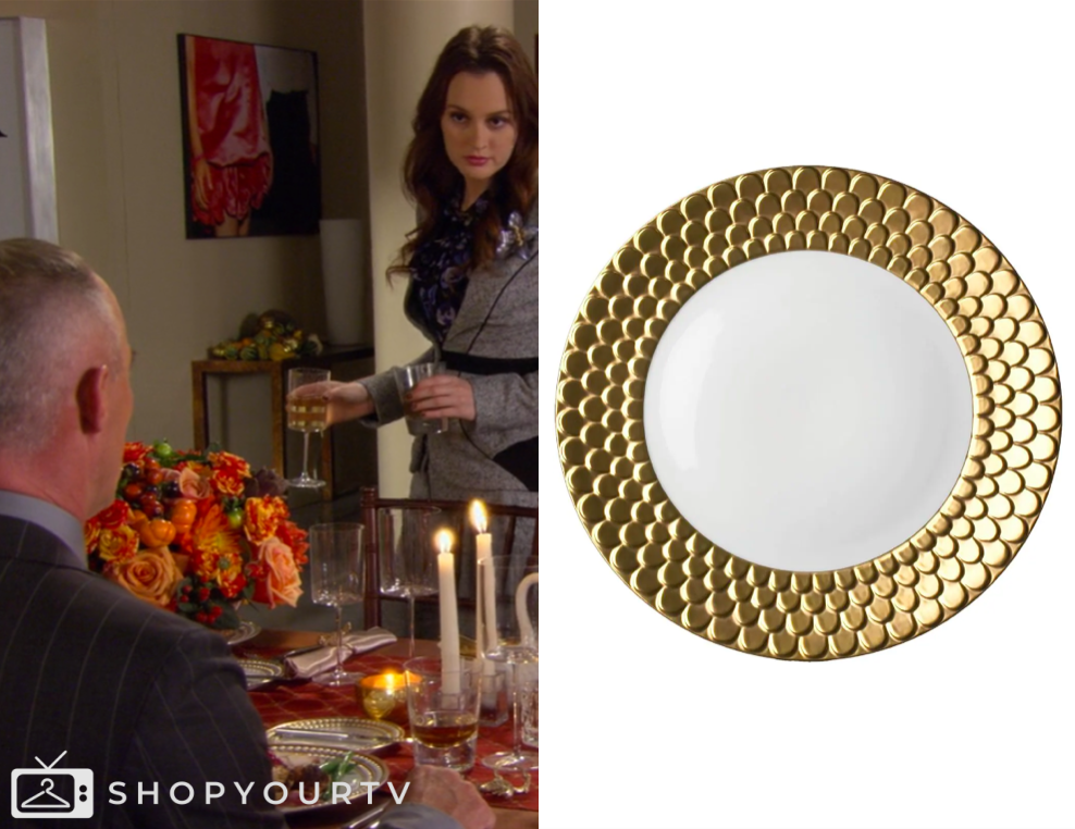 Gossip Girl: Season 6 Episode 8 Gold Rimmed Dinner Plates | Shop Your TV