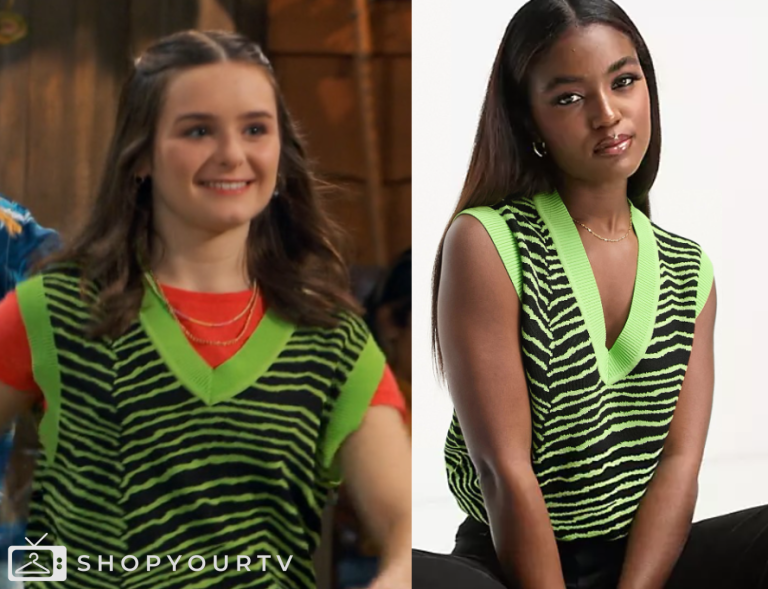 Bunkd: Season 7 Episode 21 Winnie's Zebra Stripe Sweater Vest | Shop ...