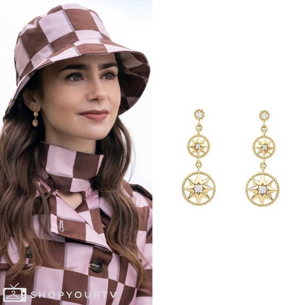 Emily in Paris: Season 4 Episode 8 Emily’s Gold Flower Earrings | Shop ...