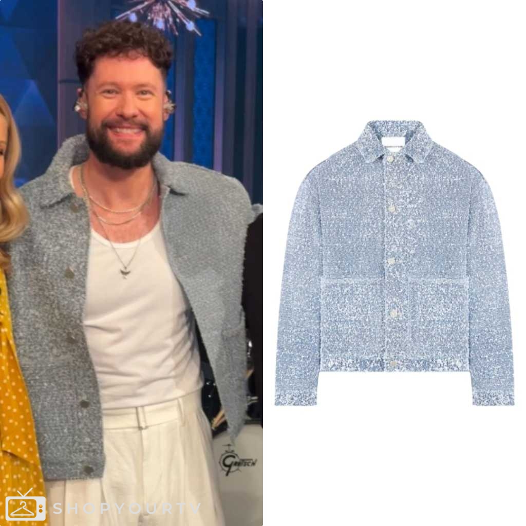 Live with Kelly and Mark: September 2024 Calum's Blue Boucle Jacket ...