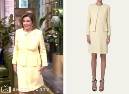The View: September 2024 Nancy Pelosi's Pale Yellow Jacket and Dress ...