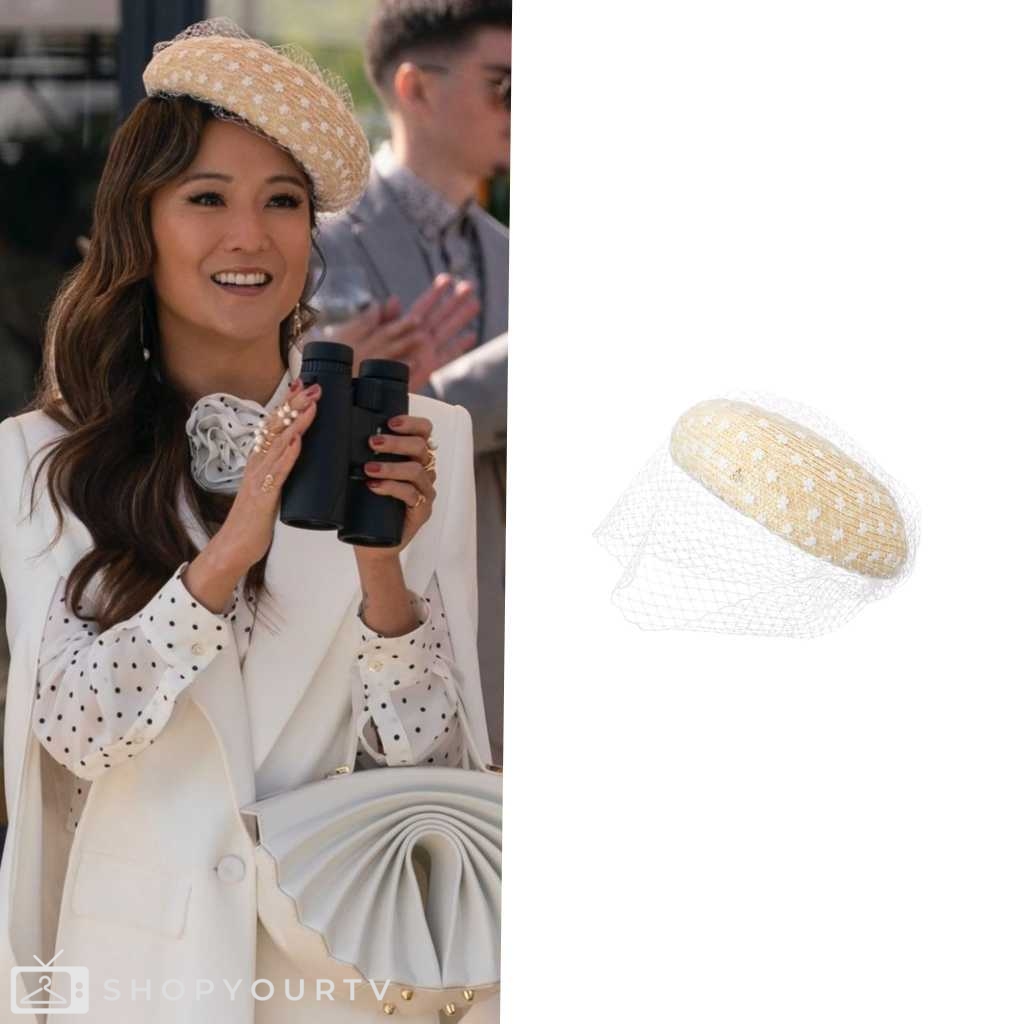 Emily in Paris: Season 4 Episode 8 Mindy’s Straw Beret with Flowers and ...
