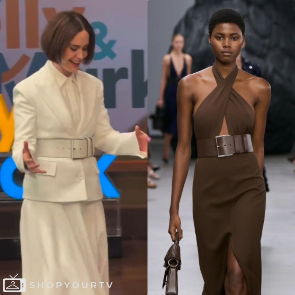 Live with Kelly and Mark: October 2024 Sarah’s White Wide Belt | Shop ...