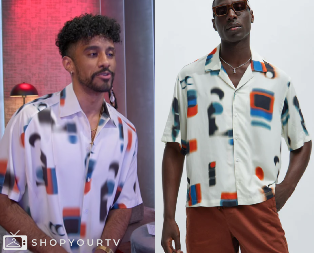 Love is Blind: Season 7 Episode 5 Ramses' Printed Shirt | Shop Your TV