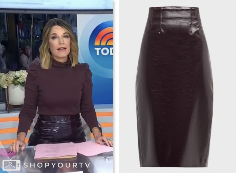The Today Show October 2024 Savannah Guthries Burgundy Plum Leather