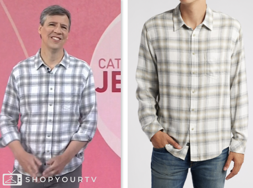 The Today Show: October 2024 Jeff Kinney's Grey and White Plaid Shirt ...
