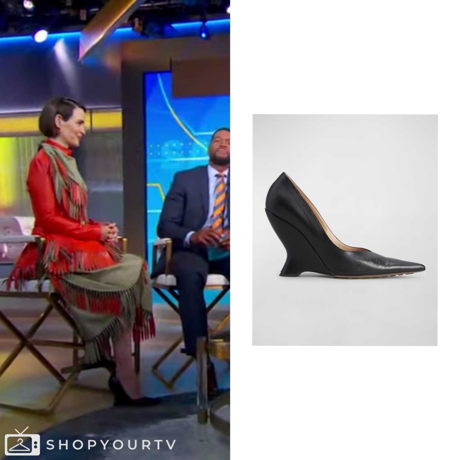 Good Morning America: October 2024 Sarah's Leather Wedge Pumps | Shop ...
