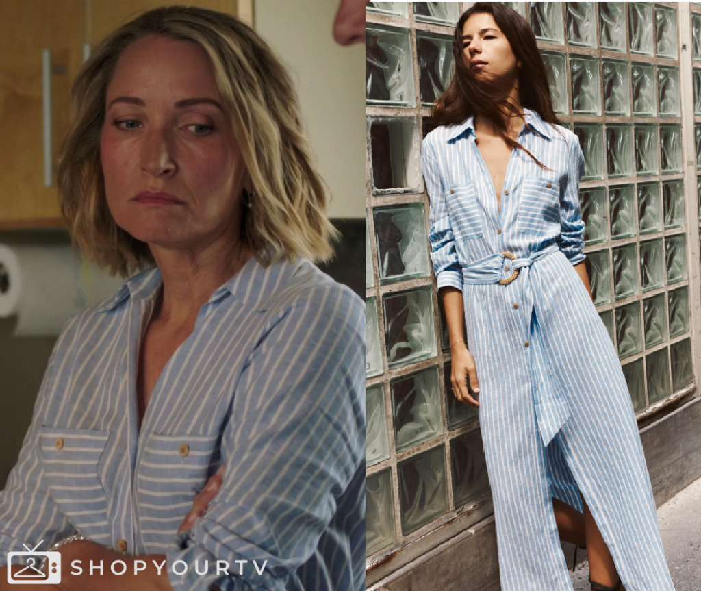 Heartland: Season 18 Episode 3 Striped Belted Midi Dress | Shop Your TV