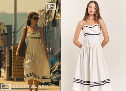 The White Lotus: Season 3 Episode 4 Piper's Black and White Pleated ...