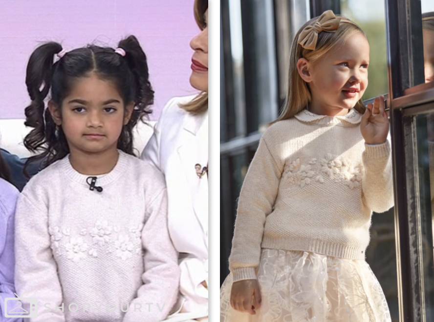 The Today Show: January 2025 Hope Catherine's Beige Floral Sweater ...