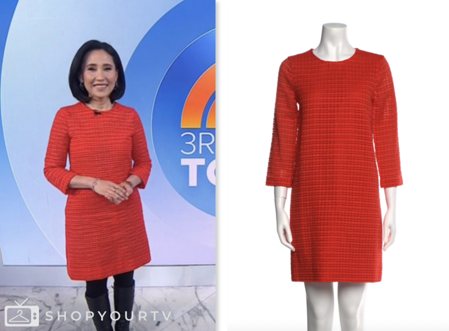 The Today Show: January 2025 Vicky Nguyen's Red Mini Shift Dress | Shop ...