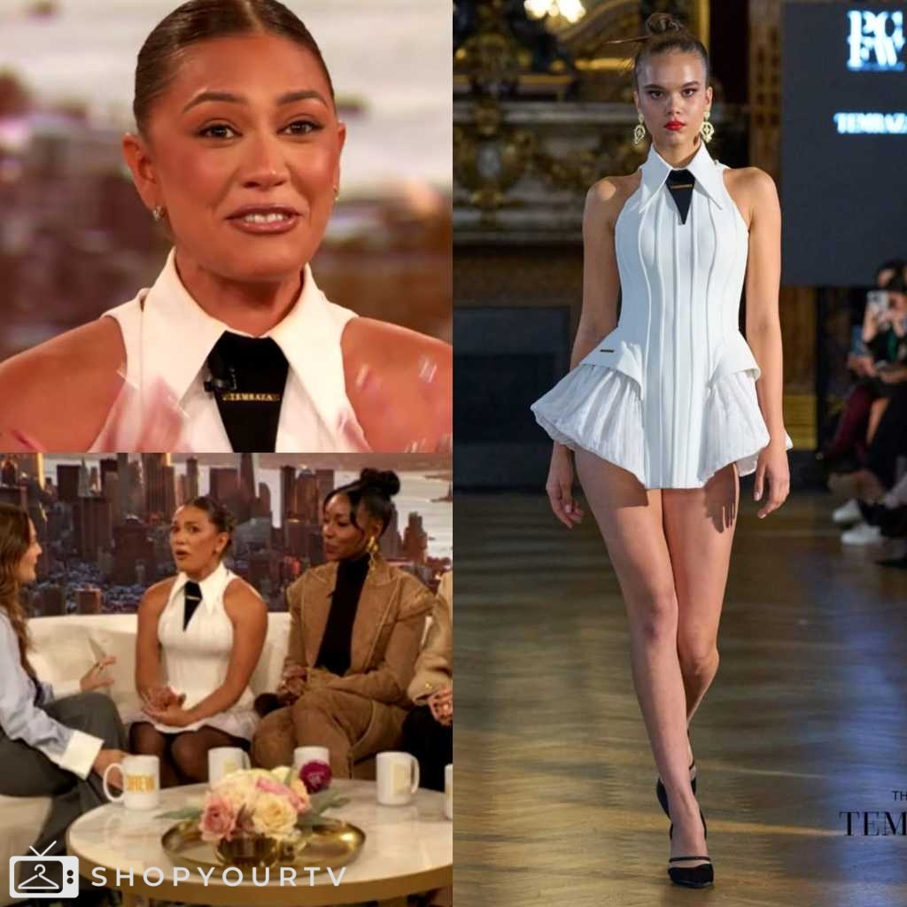 Drew Barrymore Show: January 2025 Luciane Buchanan’s White Mini Dress ...