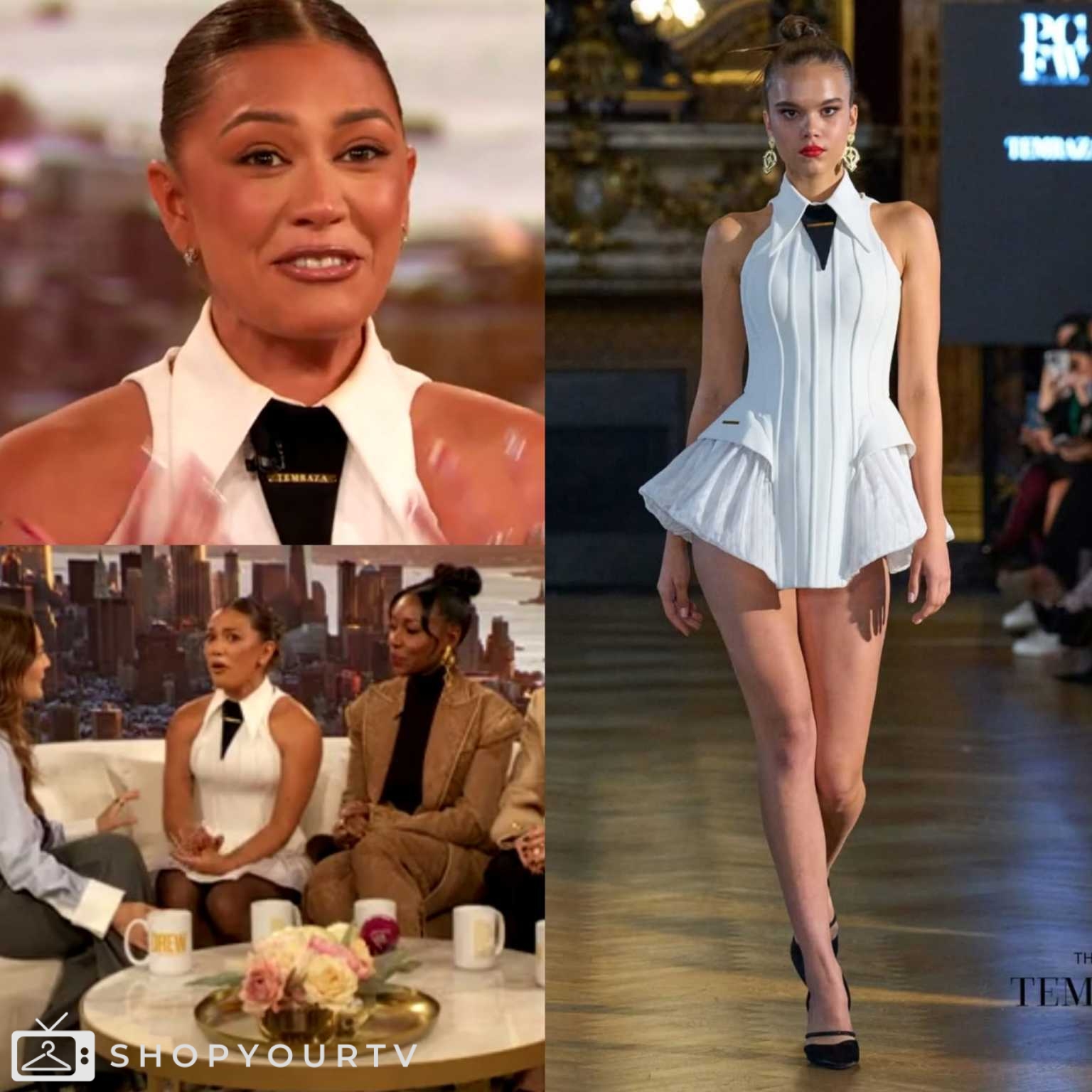 Drew Barrymore Show: January 2025 Luciane Buchanan’s White Mini Dress | Shop Your TV