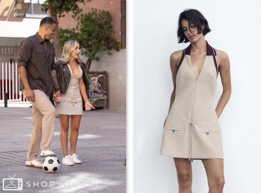 The Bachelor: Season 29 Episode 4 Dina Lupancu's Khaki Halter Mini ...
