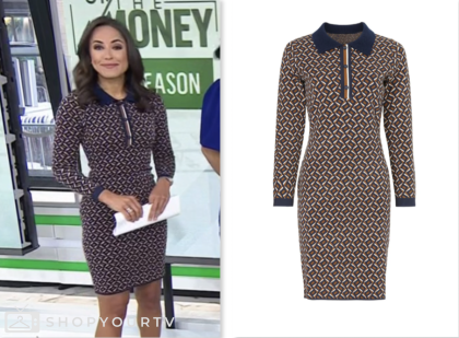 The Today Show: February 2025 Kaylee Hartung's Geometric Knit Polo Mini ...