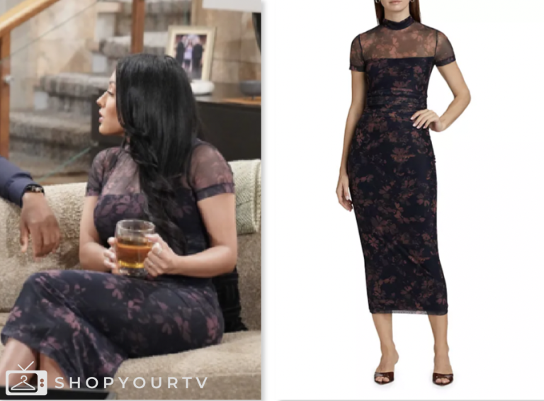 The Young and the Restless: February 2025 Audra Charles's Floral Mesh ...