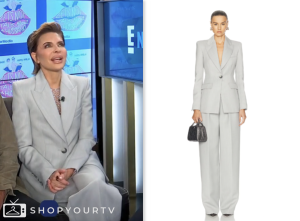 E! News: February 2025 Lisa Rinna's Grey Blazer and Pant Suit | Shop ...
