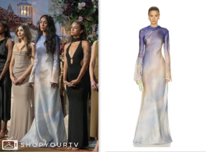 The Bachelor: Season 29 Episode 5 Litia Garr's Ombre Long Sleeve Maxi ...